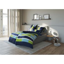 OTTO home Bettw&auml;sche &raquo;Etienne in Gr. 135x200 oder 155x220 cm&laquo; 2 Bettw&auml;sche aus Baumwolle mit Streifen, Marke H.I.S by OTTO home blau Linon, 