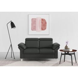 Sit & More sit&more 2-Sitzer &raquo;Arngast&laquo; inklusive Federkern und Kopfteilverstellung grau B/H/T: 156cm x 84cm x 93cm, NaturLEDER , R&uuml;cken echtes Leder