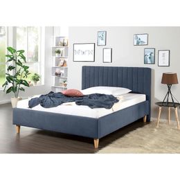 Maintal Polsterbett &raquo;Friant&laquo; Bettseiten zerlegt, ohne Bettkasten blau Liegefl&auml;che L&auml;nge B: 200cm x 100cm, Struktur (100% Polyester) mit Einlegerahmen/ohne 