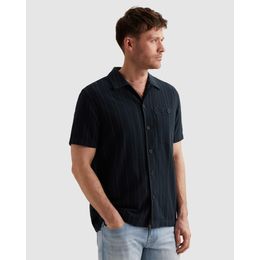 PME-Legend PME LEGEND Herren Kurzarmhemd "Short Sleeve Shirt Yarn dye mattweave stripe", schwarz, Gr. 5XL, gestreift, Web, Obermaterial: 60% Baumwolle, 40%