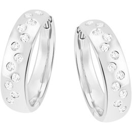Firetti Damen Paar Creolen &raquo;Schmuck Geschenk Silber 925 Ohrschmuck Ohrringe Sternenhimmel&laquo; mit Zirkonia (synth.) silber Silber 925 (Sterlingsilber)