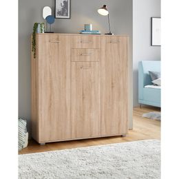 Priess Kombikommode braun Holzwerkstoff Made in Germany
