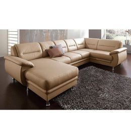 Sit & More sit&more Wohnlandschaft &raquo;Mailand U-Form, B: 312 cm&laquo; optional Schlaffunktion braun NaturLEDER (echtes Rindleder)/Korpus passendes Kunstleder Softlux ;