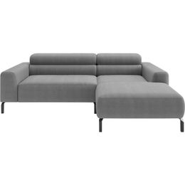 Home Affaire Ecksofa &raquo;Ecksofa, L-Form, incl. Kopfteilverstellung, Breite 223 cm&laquo; wahlweise elektrische Sitztiefenverstellung grau 100% Polyester B/H/T