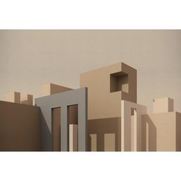 Livingwalls living walls Fototapete &raquo;Walls by Patel Tanger&laquo; glatt Vlies, Wand beige Vlies B/L: 4m x 2,7m