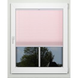 Indeko Plissee &raquo;simple&laquo; Lichtschutz mit Bohren verspannt nach Ma&szlig; rosa Obermaterial: 94% Polyester, 6% sonstige Fasern 170cm, zweiseitig verschiebbar,