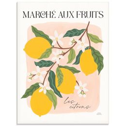 Artland Glasbild &raquo;Marche aux Fruits II&laquo; Pflanzenbilder 1 Stk. tlg. in verschiedenen Gr&ouml;&szlig;en gelb Glas B/H/T: 45cm x 60cm, Glasbild Pflanzenbilder Hochformat, 1