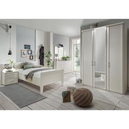 Wiemann Kleiderschrank &raquo;Bern&laquo; hochwertige Beschl&auml;ge inkl. T&uuml;rd&auml;mpfung wei&szlig; Glas, Holzwerkstoff B/H/T: 148,4cm x 217cm x 58cm