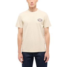 Mustang Herren Kurzarmshirt "Herren Style Austin", beige, Gr. M, Jersey, 100% Baumwolle, Shirts