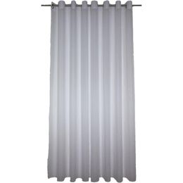 WIRTH Gardine &raquo;Gerty&laquo; &Ouml;sen 1 Stk. tlg. Fertig-Store mit Metall&ouml;sen nach Ma&szlig; wei&szlig; Polyester 145cm, &Ouml;sen, 300cm