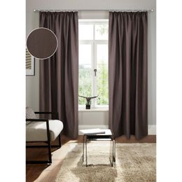 Bruno Banani Vorhang &raquo;Lagan&laquo; Kr&auml;uselband 2 Stk. tlg. 2-er Set, gewebt, Microfaser, versch. Gr&ouml;&szlig;en, einfarbig, Bestseller braun Polyester, Polyester 145cm, 