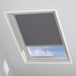 my home Verdunklungsrollo &raquo;Sky-Dachfensterrollo&laquo; verdunkelnd energiesparend mit Bohren in F&uuml;hrungsschienen mit Kassette und Seitenprofilen grau 