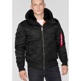 Alpha Industries Herren Bomberjacke &raquo;MA-1 HOODED&laquo; mit Kapuze schwarz M