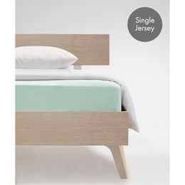 Fleuresse Spannbettlaken &raquo;Jenny C aus feinf&auml;digem Mako-Jersey&laquo; f&uuml;r Matratzen bis 23 cm H&ouml;he gr&uuml;n Mako-Jersey, Obermaterial: 100% Baumwolle B/L: 220cm,