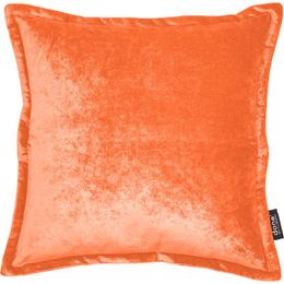 done. Dekokissen &raquo;Glam&laquo; unifarben, Rei&szlig;verschluss, Kissenh&uuml;lle ohne F&uuml;llung, 1 St&uuml;ck orange Polyester B/L: 45cm x 45cm, 1 Stk.
