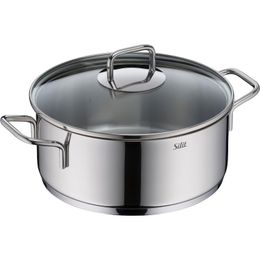 Silit Bratentopf &raquo;Extra Cook, mit Glasdeckel&laquo; 2 Stk. tlg. Edelstahl 18/10 grau &Oslash; 24cm + H&ouml;he 12,9cm