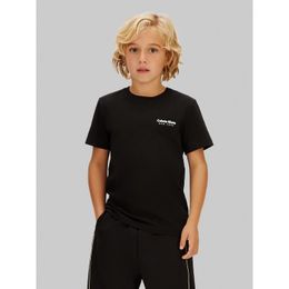 Calvin Klein Jeans Jungen T-Shirt Regular fit, f&uuml;r Kinder bis 16 Jahre schwarz 8 (128)