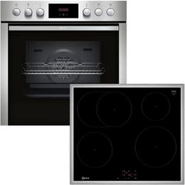 Neff Elektro-Herd-Set &raquo;E1CCD2AN4&laquo; EasyClean CircoTherm auf 3 Ebenen & Br&auml;terzone f&uuml;r gro&szlig;es Bratgeschirr schwarz LED-Display: kontrastreich und gut 