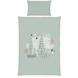 Baby Best Wendebettw&auml;sche &raquo;babybest Nordic Forest&laquo; 2 Stk. gr&uuml;n Renforc&eacute;, Obermaterial: 100% Baumwolle B/L: 100cm x 135cm, 1 Stk., 1 Stk., Renforc&eacute;, B/L: 40cm x 