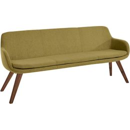 Musterring Essbank &raquo;Tavia&laquo; Stativgestell Wildnussbaum massiv ge&ouml;lt, Breite 180, 200 oder 220 cm gr&uuml;n 100% PES B/H/T: 180cm x 87cm x 66cm, Flachgewebe