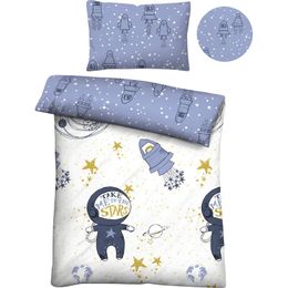 Biberna Kinderbettw&auml;sche &raquo;Julien in Gr. 100x135 oder 135x200 cm, f&uuml;r Kinder, Kinderbettw&auml;sche&laquo; 2 Stk. Feinbiber kuschelig warm im Winter, Kinderbettw&auml;sche 