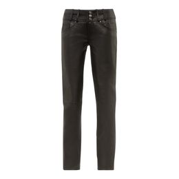 RICANO Damen Lederhose "Lederhose Skinny Pant", schwarz, Gr. M, Obermaterial: 100% Lammnappaleder LANA., Hosen, Handgefertigt aus echtem Leder