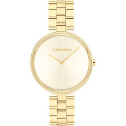 Calvin Klein Damen Quarzuhr &raquo;TIMELESS&laquo; Armbanduhr, Damenuhr, Mineralglas, Edelstahlarmband gold Einheitsgr&ouml;&szlig;e