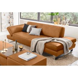 W.Schillig 3-Sitzer &raquo;taboo Designsofa mit hohem Sitzkomfort, Breite 232cm, Sitztiefe 59cm&laquo; mit Normaltiefe, inklusive Armlehnenverstellung gelb 