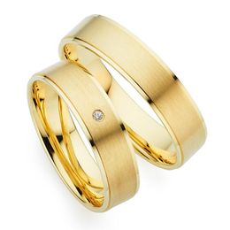 Phoenix Ph&ouml;nix Unisex Trauring &raquo;Schmuck Partnerring Ehering Verlobungsring Freundschaftsring&laquo; Made in Germany - wahlweise mit oder ohne Brillant gold 64, ohne