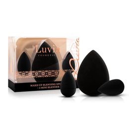 Luvia Cosmetics Damen Make-up Schwamm &raquo;CLASSIC MAKE-UP SPONGE + 2 MINI&laquo; Fleckenloses Auftragen, f&uuml;r fl&uuml;ssige und pudrige Produkte, kein Latex. schwarz