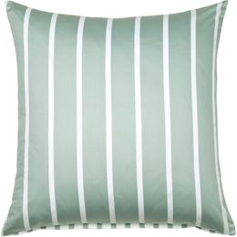 Janine Kissenbezug &raquo;modernclassic 39028-28&laquo; mit Rei&szlig;verschluss gr&uuml;n Mako-Satin, Obermaterial: 100% Baumwolle B/L: 80cm x 80cm, 1 Stk., Mako-Satin
