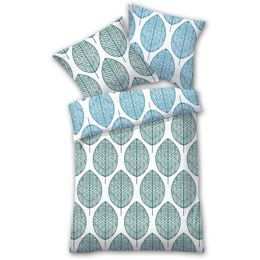 Dyckhoff Bettw&auml;sche &raquo;Lina&laquo; 2 Stk. aus Weichfrottier gr&uuml;n Frottee, Obermaterial: 75% Baumwolle, 25% Polyester B/L: 155cm x 200cm, 1 Stk., 1 Stk., Frottee, B/L: 