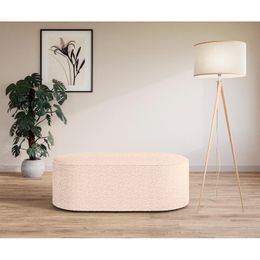 OTTO home Polsterhocker &raquo;EIVIND Sitzhocker, Ma&szlig;e: B/T/H: 142/70/48 cm&laquo; auch in Boucl&eacute; und Feincord, mit Wellenunterfederung beige 100% Polyester B/H/T