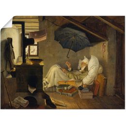 Artland Wandbild &raquo;Der arme Poet. 1839&laquo; Mann 1 Stk. tlg. als Leinwandbild, Poster in verschied. Gr&ouml;&szlig;en braun B/H/T: 80cm x 60cm, Poster Mann, 1 Stk.