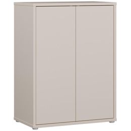 FORTE Kommode &raquo;Alice Springs. Kommode, 2 T&uuml;ren, B/H/T 74,5/99,1/41,5 cm&laquo; T&uuml;ren grifflos, Push to open beige Holzwerkstoff B/H/T: 74,5cm x 99,1cm x 