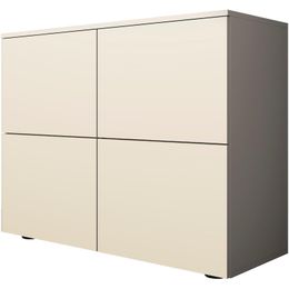 borchardt M&ouml;bel borchardt M&ouml;bel Kommode &raquo;Rova, Sideboard mit 4 T&uuml;ren&laquo; Breite 93 cm, 4-t&uuml;rig, Kommode mit viel Stauraum, kaschmir beige Holzwerkstoff B/H/T: 93cm x 