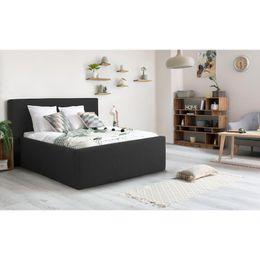 Home Affaire Polsterbett &raquo;Dalina&laquo; geradliniges Kopfteil, in 5 Breiten, auch in 220cm L&auml;nge grau Struktur (100% Polyester) Liegefl&auml;che L&auml;nge B: 200cm x