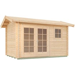 Weka Gartenhaus &raquo;163 Gr.2, 28 mm&laquo; beige Massivholz Fu&szlig;boden im Gartenhaus, ohne R&uuml;ck- und Seitenwand, ohne Dacheindeckung