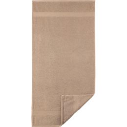 Egeria Handt&uuml;cher &raquo;Diamant&laquo; Uni Programm mit schmaler Bord&uuml;re, 100 % Baumwolle braun Frotteevelours, Obermaterial: 100% Baumwolle B/L: 50cmx100cm, 2 Stk., 