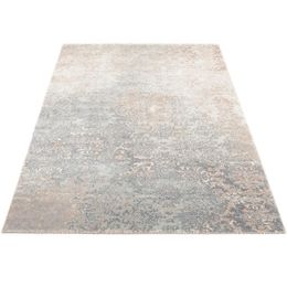 OCI DIE TEPPICHMARKE Teppich &raquo;Butterfly Admiral&laquo; rechteckig 13 mm H&ouml;he moderner Kurzflor, orientalisch, Vintage, Wohnzimmer blau Kunstfaser B : 240cm 