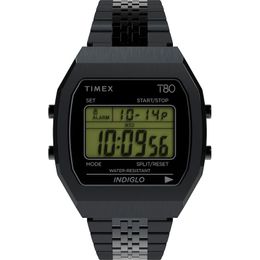 Timex Herren Digitaluhr &raquo;Timex LAB Timex 80&laquo; Quarzuhr, Armbanduhr, Herrenuhr,Edelstahlarmband schwarz Einheitsgr&ouml;&szlig;e