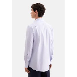 Seidensticker Herren Businesshemd "Schwarze Rose"mittelblau, Gr. 44, gestreift, 100% Baumwolle, Hemden, Regular 1/1 Haifischkragen Gestreift