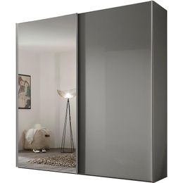 STAUD Schwebet&uuml;renschrank &raquo;Sonate Rom mit Spiegel, Made in Germany&laquo; Mit vier verschiedenen Ausstattungsvarianten grau Holzwerkstoff Saphir Dekor, B/H/
