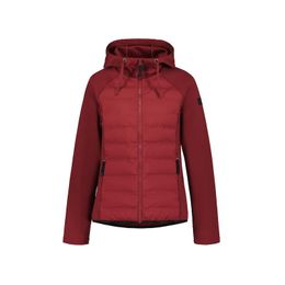 Icepeak Damen Hybridjacke &raquo;Icepeak ASHBURN&laquo; mit fester Kapuze und Kordelz&uuml;gen, aus 4-Wege-Stretch-Material rot S