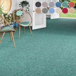 OTTO home Teppichboden &raquo;Fortis, Schlinge, Gesamth&ouml;he 5 mm, Made in Netherlands&laquo; rechteckig meliert, Breite 400 cm, strapazierf&auml;hig, Wohnzimmer blau 