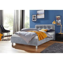 Westfalia Schlafkomfort Polsterbett &raquo;Vulkan&laquo; in diversen Ausf&uuml;hrungen grau Bezug Bett: Microfaser (100% Polyester) oder Strukturstoff (77% Polyester, 23% Viskose);Bonnell-