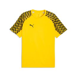 Puma Herren Trainingsshirt "TEAMLIGA26 JERSEY", gelb, Gr. L, mehrfarbig, Interlock, Obermaterial: 100% Polyester, Shirts, Regular Fit, Kurzarm,