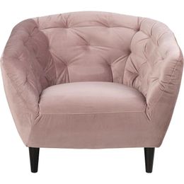 ACTONA GROUP Loungesessel &raquo;Ria Armlehnstuhl, Polstersessel, Einzelsofa, Relaxsessel,&laquo; 1-Sitzer, Samtstoff, Massivholz-Beine, Taschenfederkern, Tufting