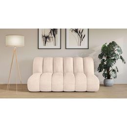 LeGer Home by Lena Gercke 2,5-Sitzer &raquo;Priya Designersofa, moderne Steppung, auch in Boucl&eacute;&laquo; gem&uuml;tlich und modern, B/T/H: 185/108/84 cm beige 100% 