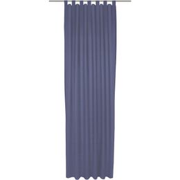Adam Vorhang &raquo;Uni Collection&laquo; Schlaufen 1 Stk. tlg. Blickdichter aus 100% Bio-Baumwolle blau Baumwolle (Bio-Baumwolle) 215cm, Schlaufen, 142cm